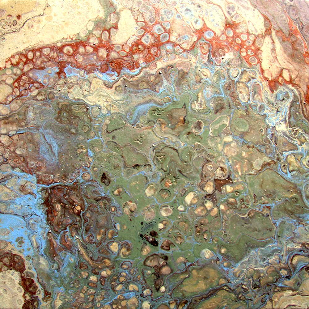 EARTH SERIES Abstract Paintings Organic, Earth Art - Turquoise Tree